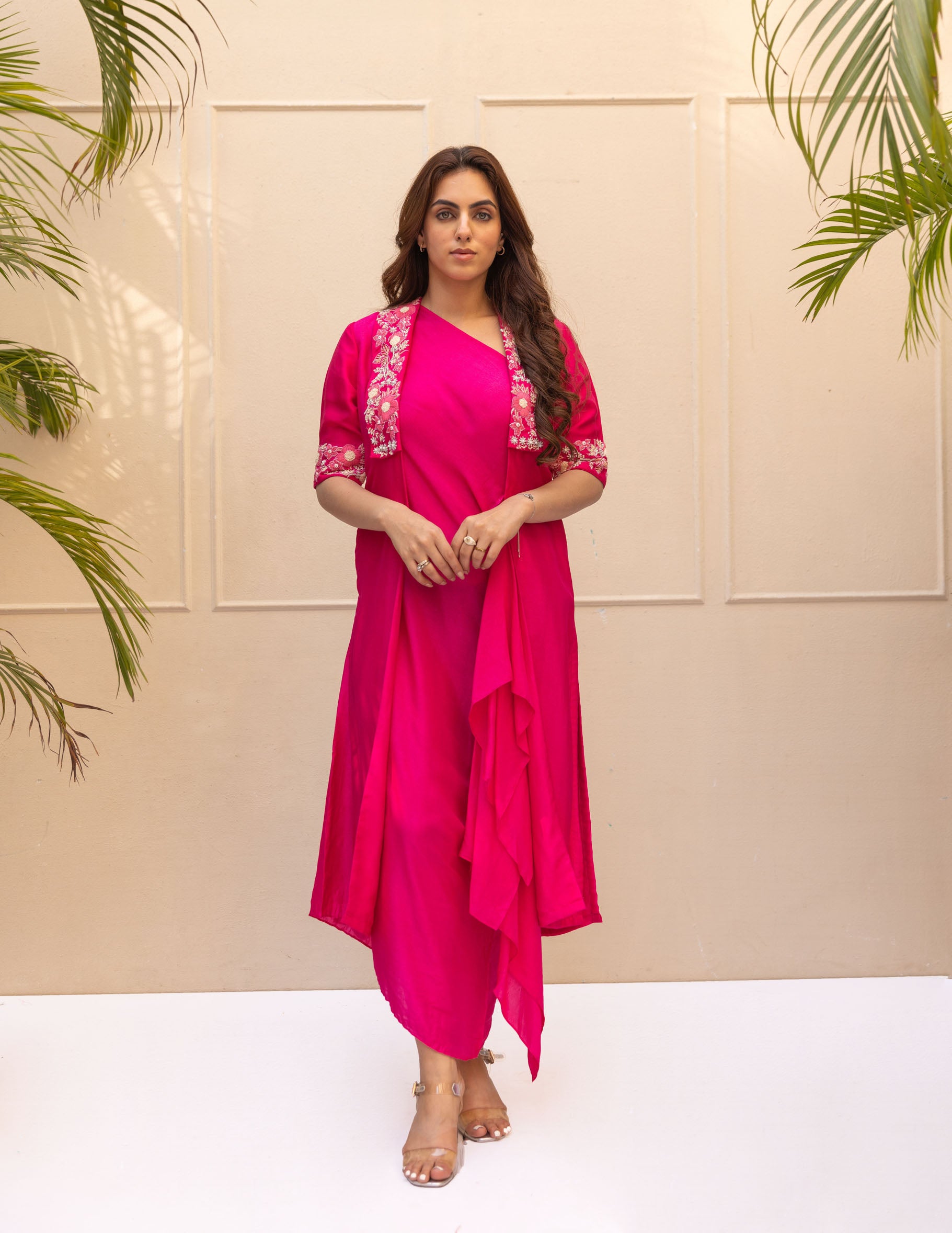 Pink one shoulder set